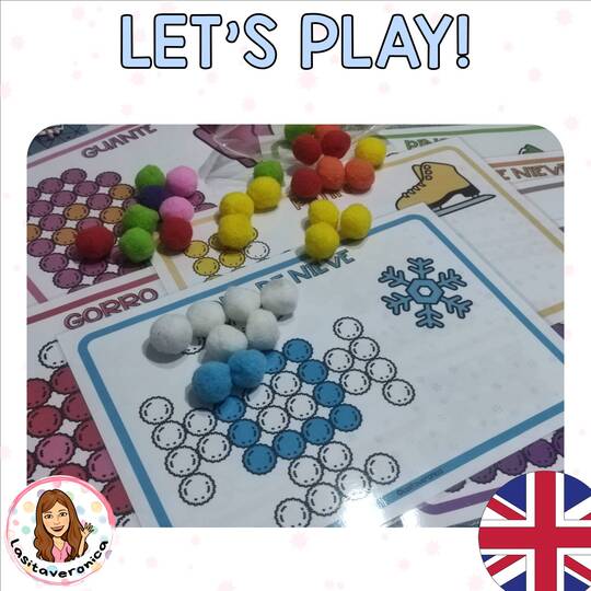 Profes Papel Tijera Pompones Invierno/ Winter Pom Poms. January ...