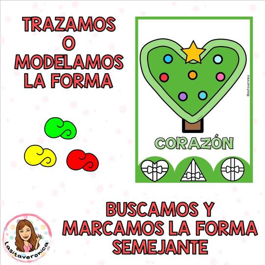 Profes Papel Tijera Plastilina formas Navidad. Christmas tree Playdough ...