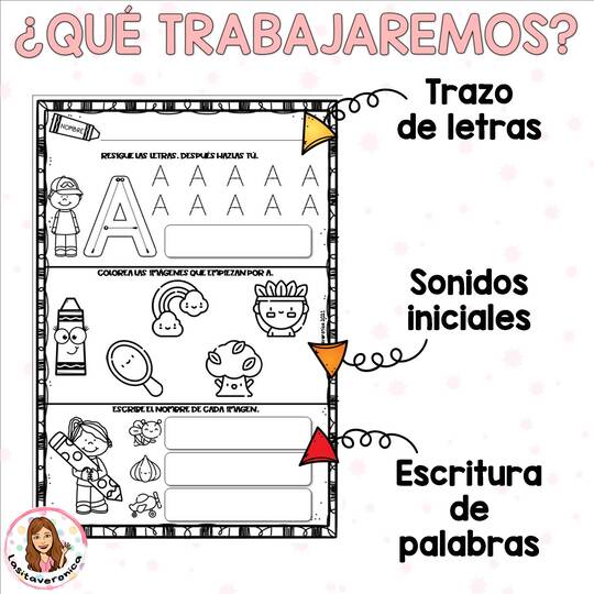 Profes Papel Tijera Fichas de trabajo del abecedario. Hojas imprimibles ...