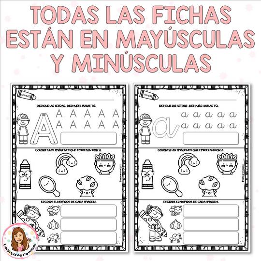 Profes Papel Tijera Fichas de trabajo del abecedario. Hojas imprimibles ...