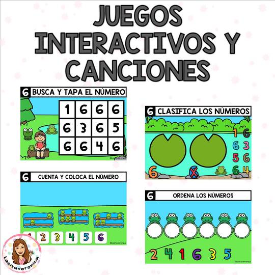 Profes Papel Tijera Actividades digitales número 6. Digital Numbers ...