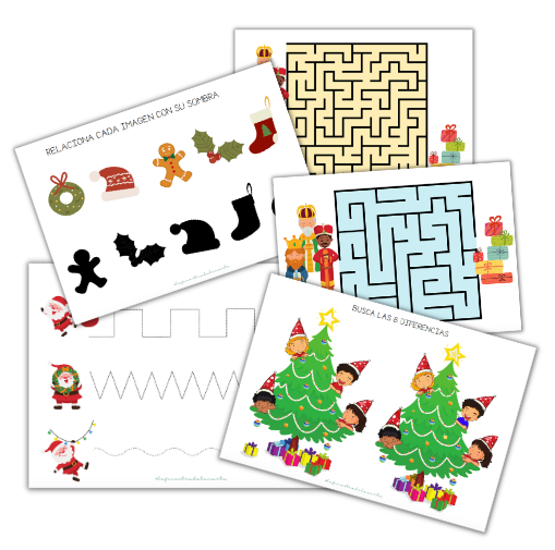 Profes Papel Tijera CUADERNO ACTIVIDADES NAVIDAD
