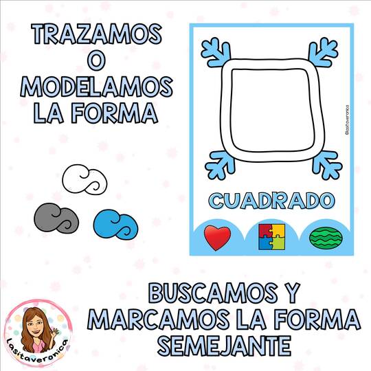 Profes Papel Tijera Plastilina formas invierno. Snowflake Playdough ...