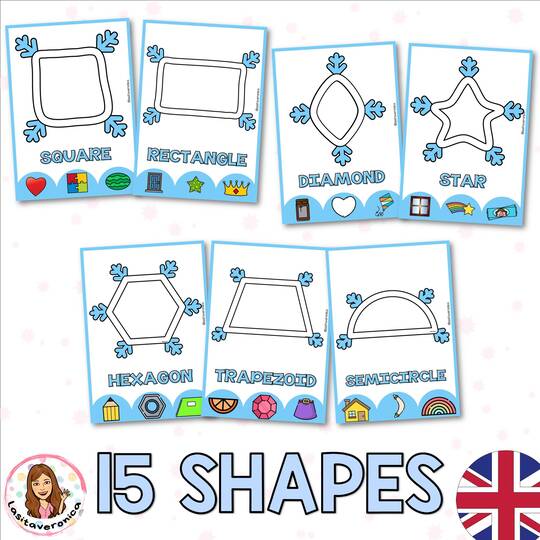 Profes Papel Tijera Modela con plastilina formas geométricas. Copos de ...