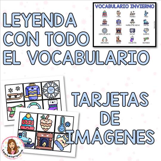 Profes Papel Tijera Bingo de invierno. Lectura invierno. Vocabulario ...