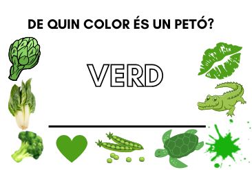 Profes Papel Tijera Lectoescriptura De quin color és un petó?