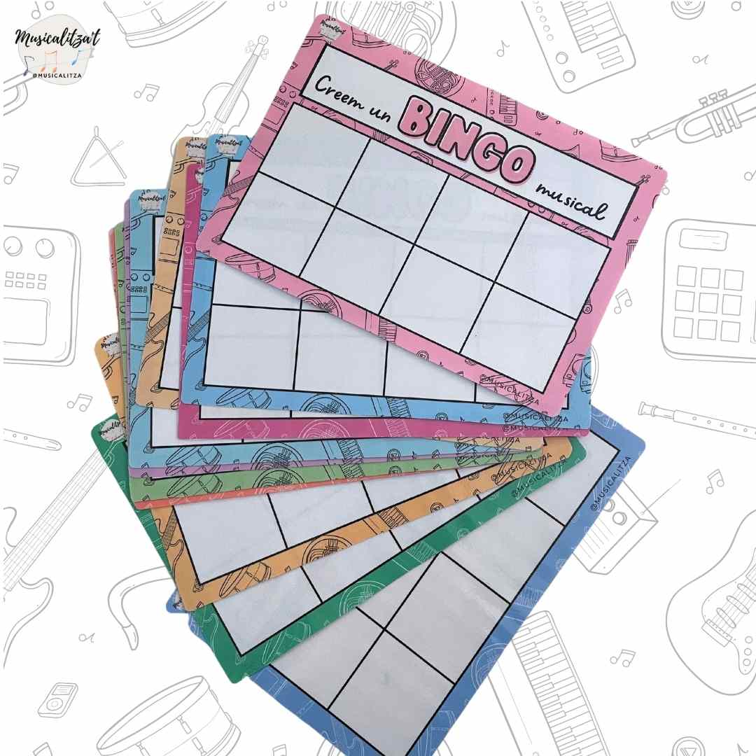 Profes Papel Tijera CAT Plantilla BINGO musical
