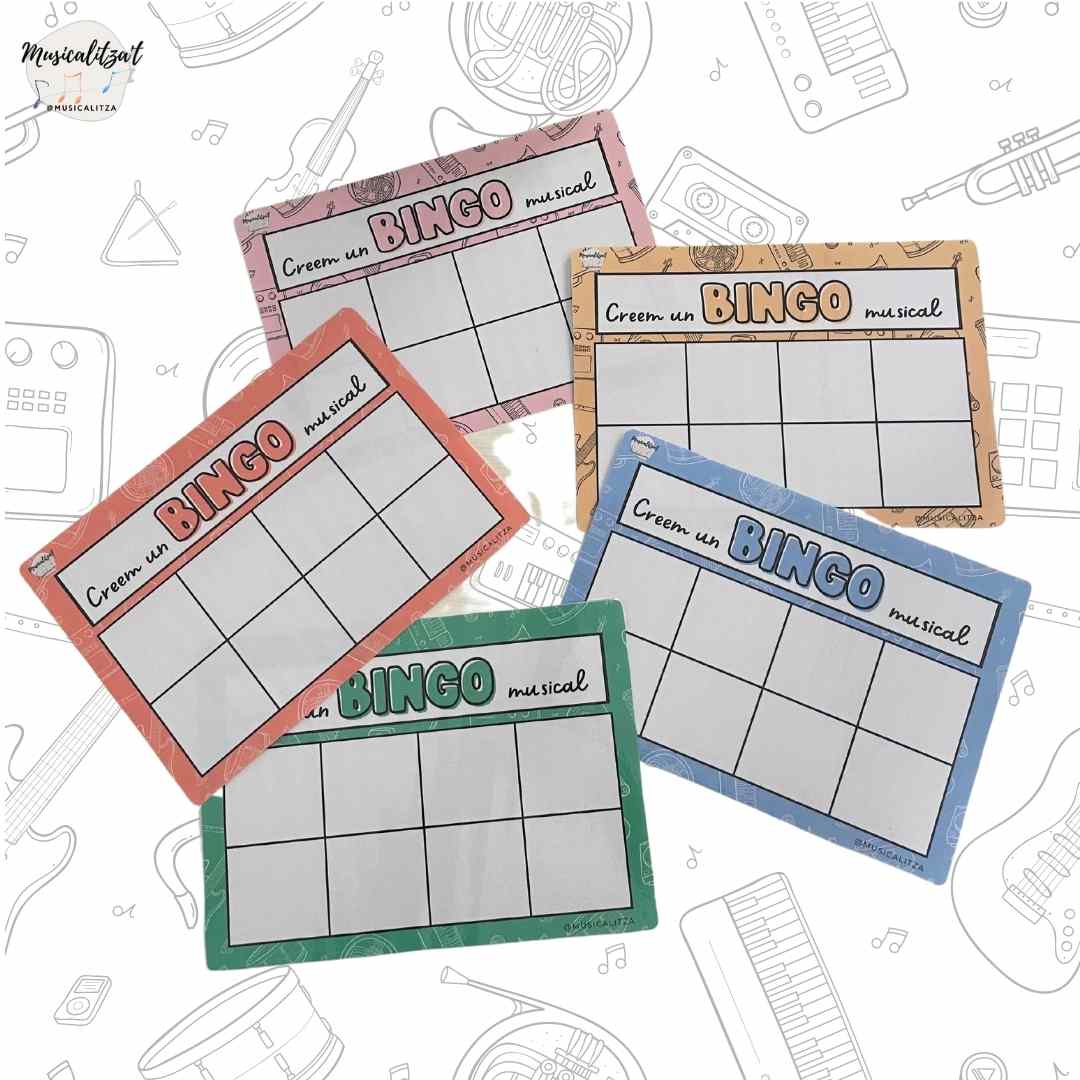 Profes Papel Tijera CAT Plantilla BINGO musical