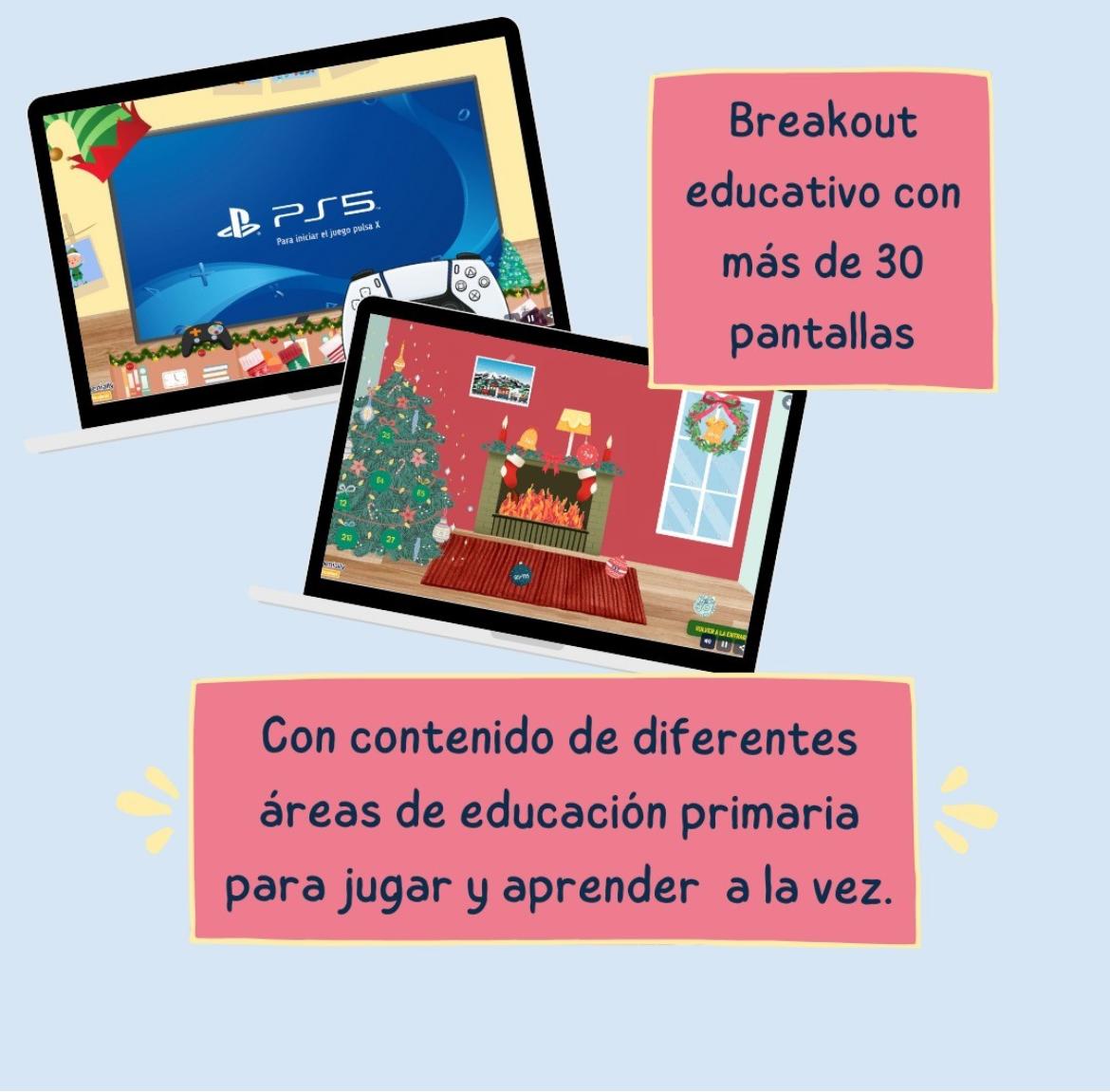 Profes Papel Tijera BREAKOUT NAVIDAD GENIALLY