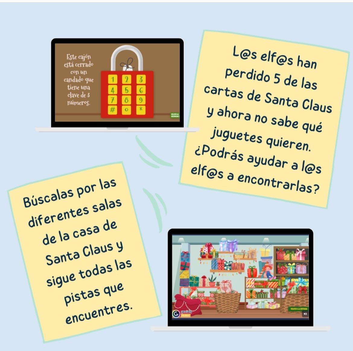 Profes Papel Tijera BREAKOUT NAVIDAD GENIALLY