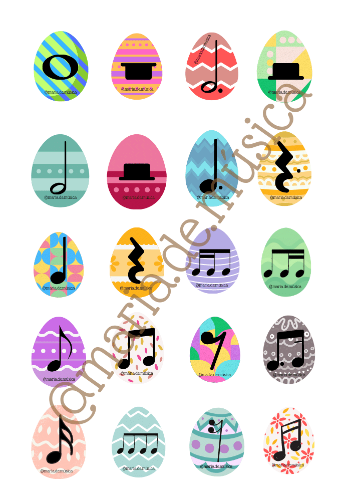 Profes Papel Tijera Huevos rítmicos - Pascua