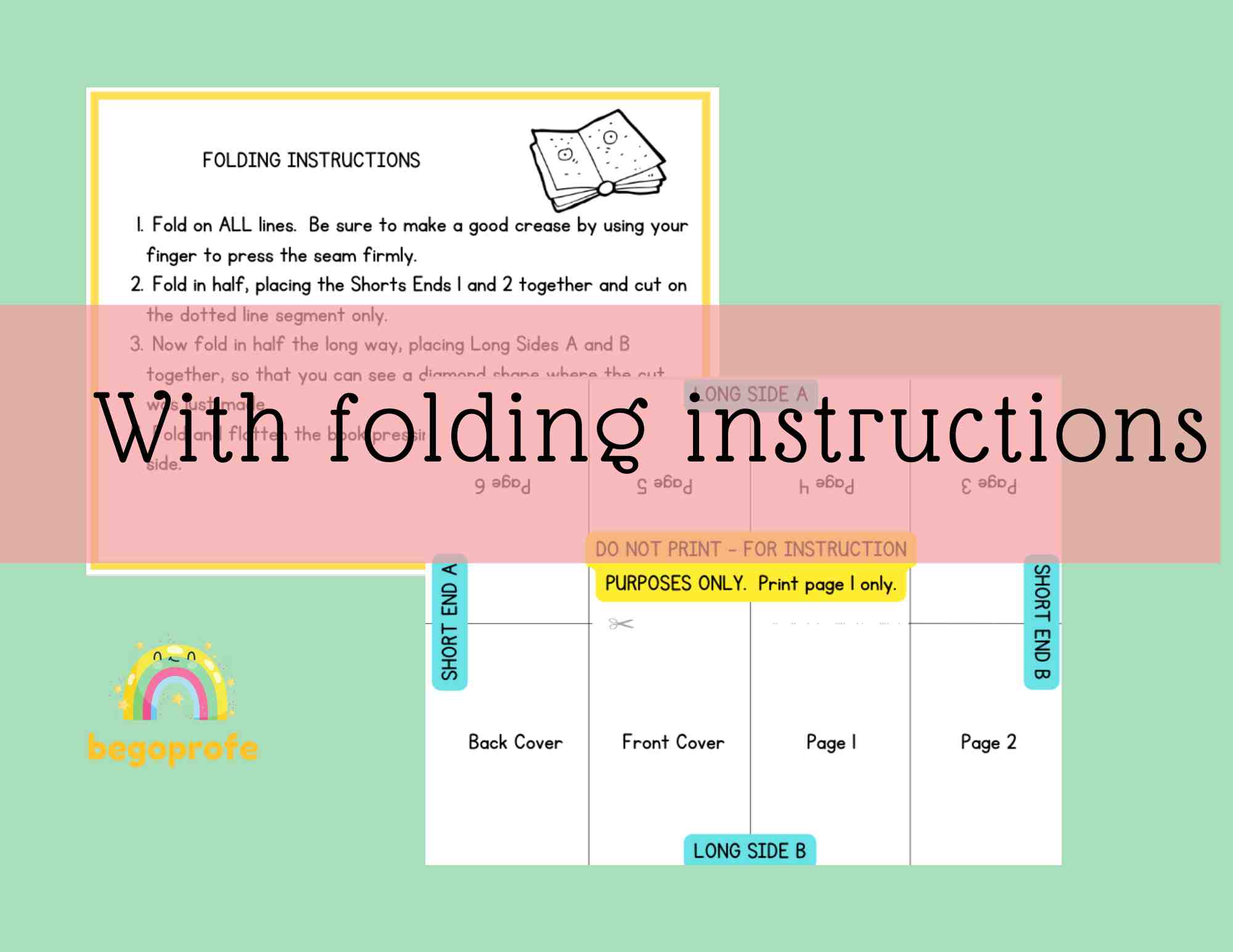 Profes Papel Tijera Spring emergent reader foldable mini book, coloring ...