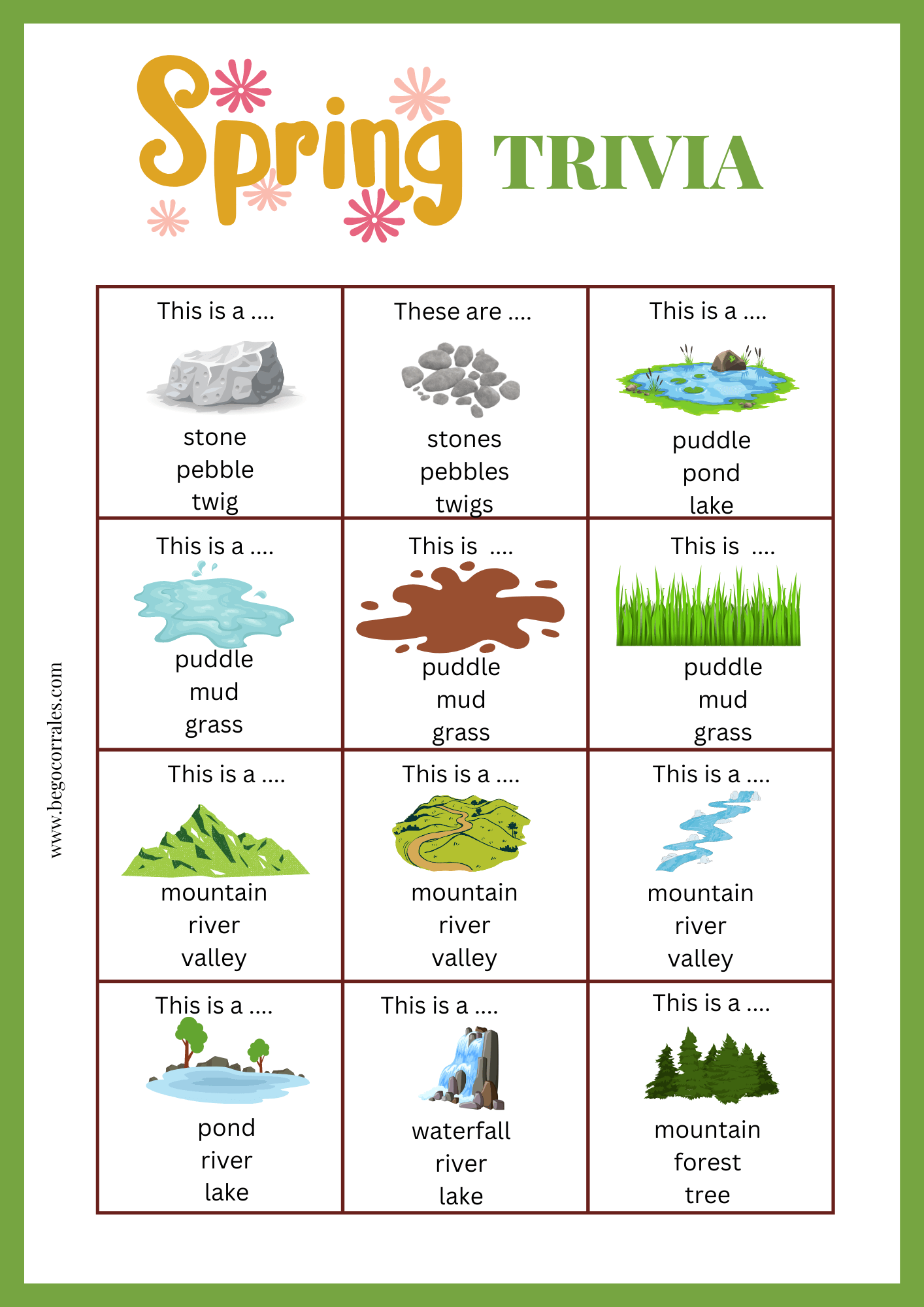Profes Papel Tijera Spring Trivia