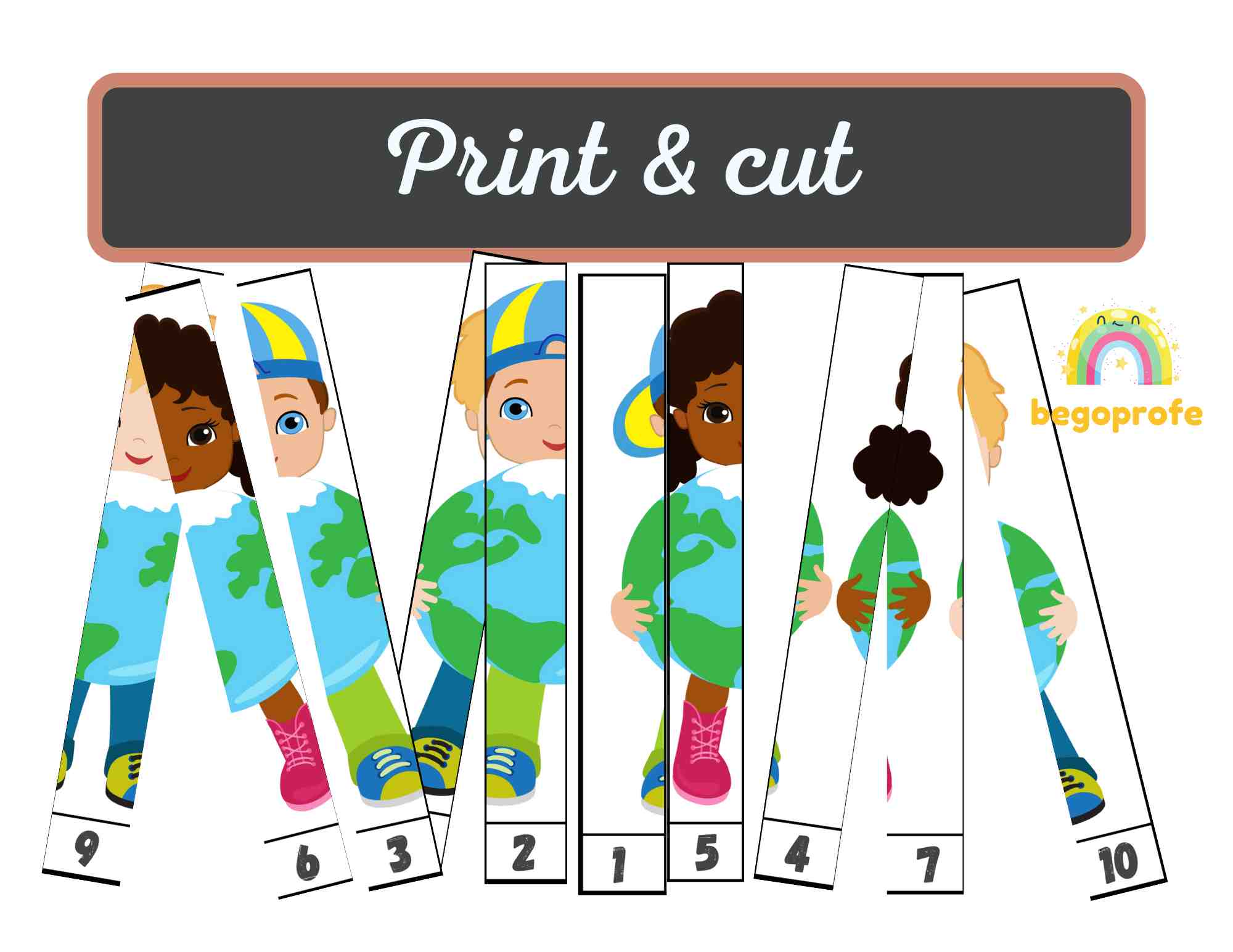Profes Papel Tijera Earth day activities, number sequencing puzzles ...