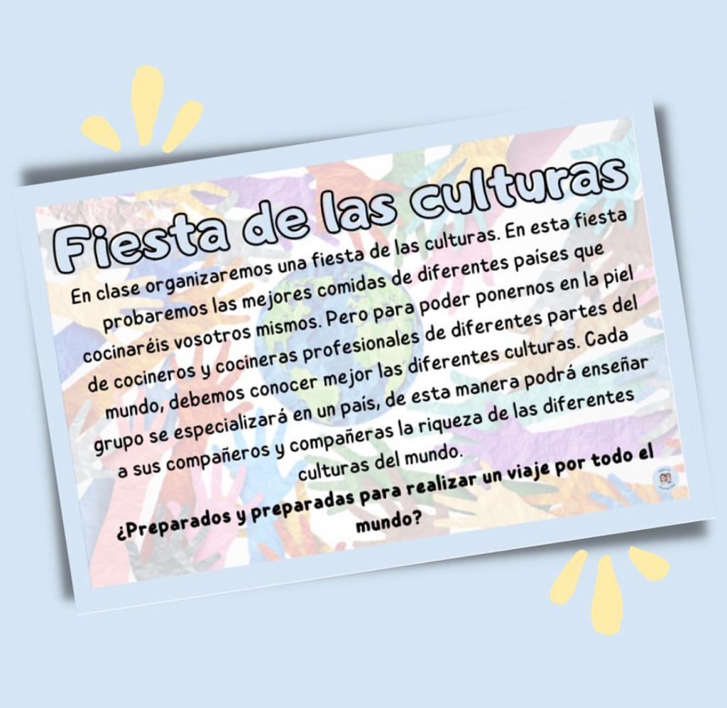 Profes Papel Tijera CAJA DE APRENDIZAJE: FIESTA DE LAS CULTURAS (CAST/CAT)