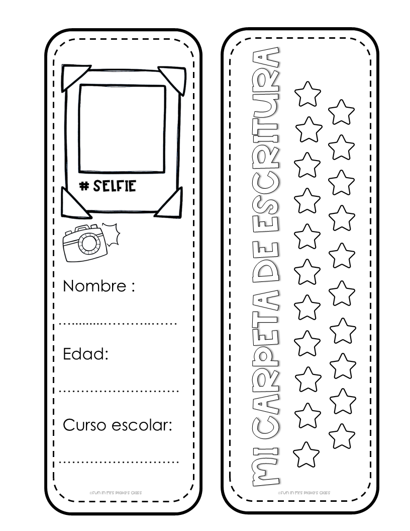 Profes Papel Tijera 50 TARJETAS DE ESCRITURA CREATIVA + CARPETA DE ...