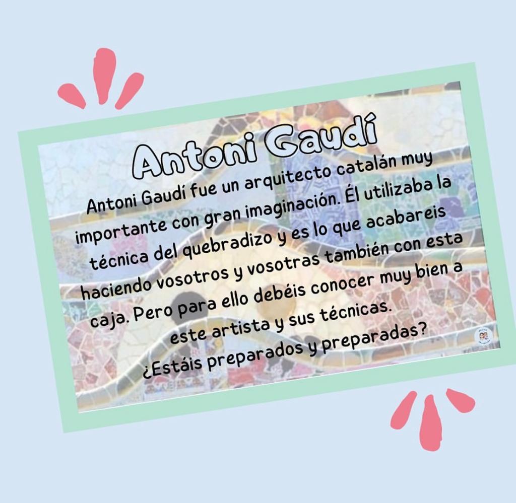 Profes Papel Tijera CAPSA D'APRENENTATGE: ANTONI GAUDÍ (CAT)