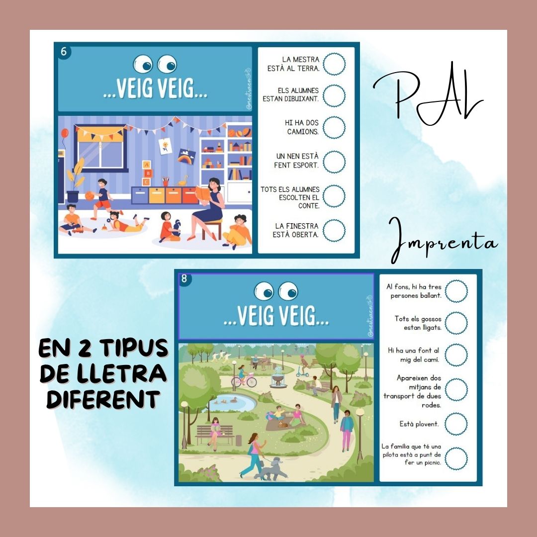 Profes Papel Tijera Veig veig: comprensions lectores visuals