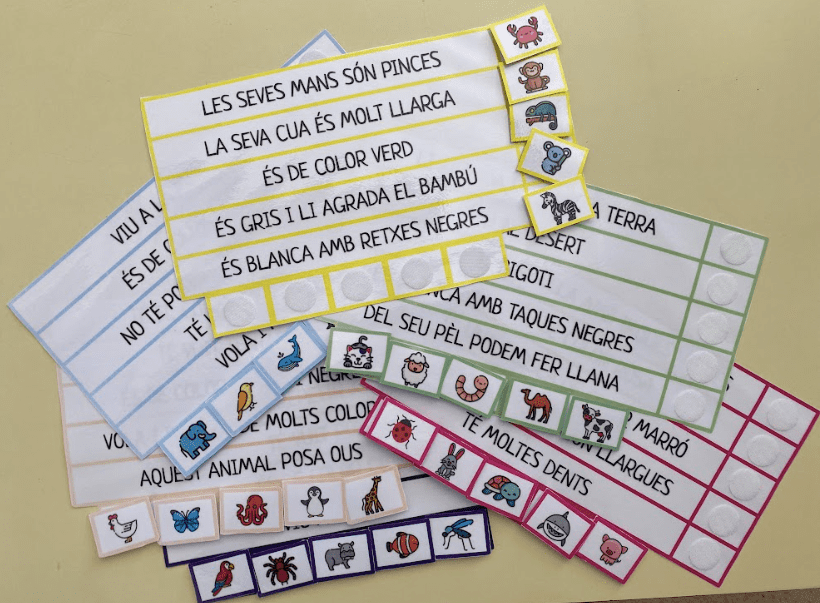 Profes Papel Tijera DOSSIER ACTIVITATS LECTOESCRIPTURA ELS ANIMALS. 6 RACONS/ ESTACIONS ...