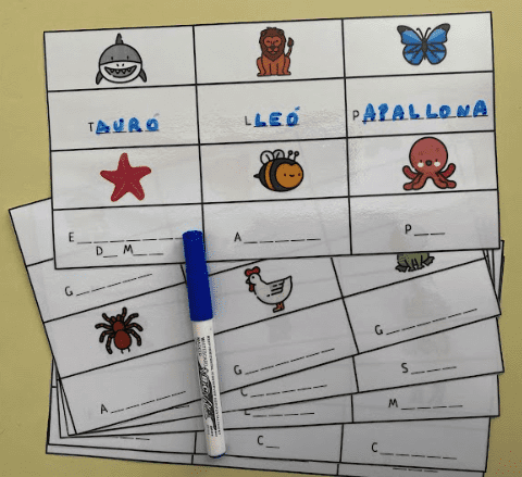 Profes Papel Tijera DOSSIER ACTIVITATS LECTOESCRIPTURA ELS ANIMALS. 6 RACONS/ ESTACIONS ...