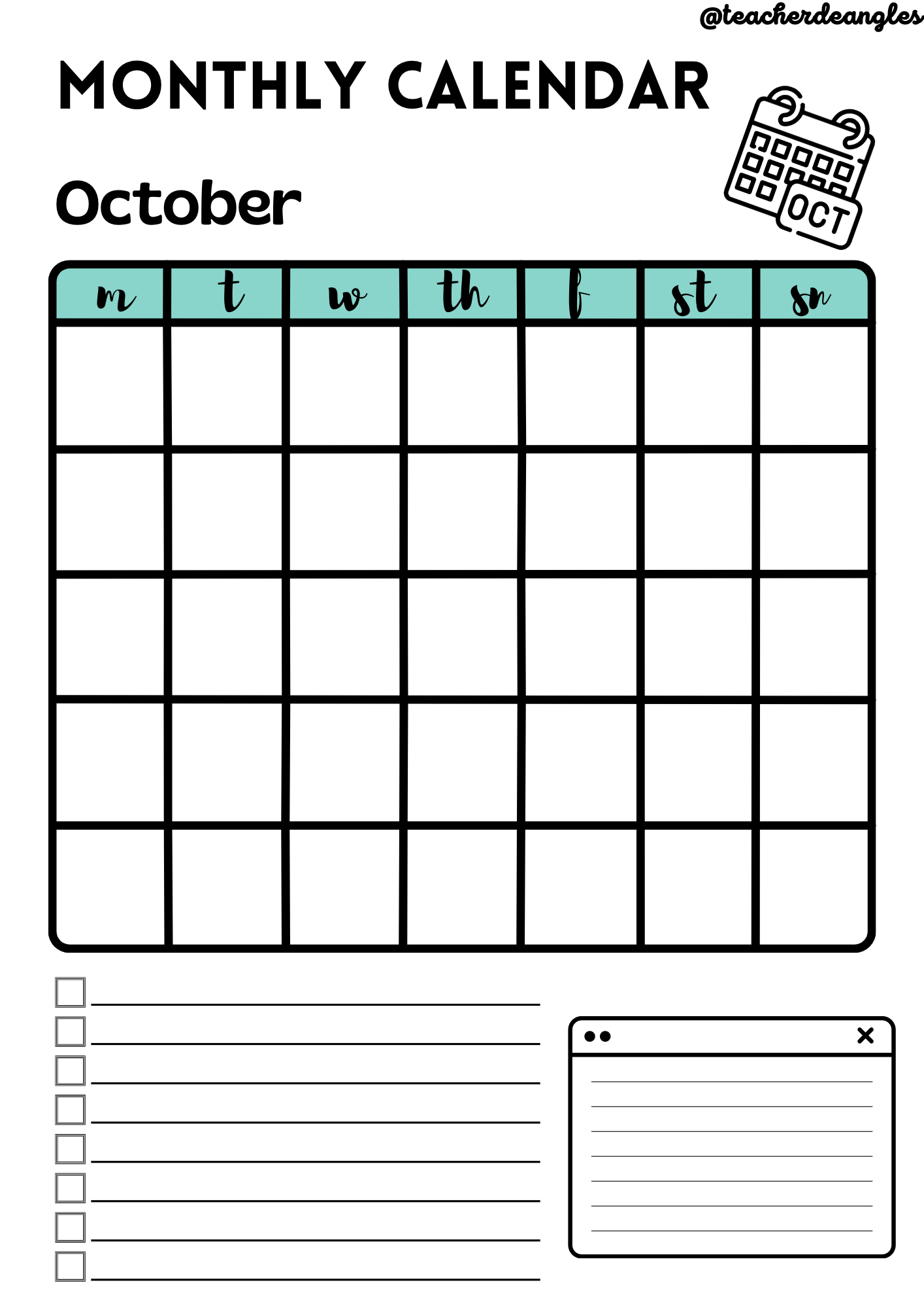 Profes Papel Tijera UNDATED LESSON PLANNER FOR SPECIALIST TEACHERS