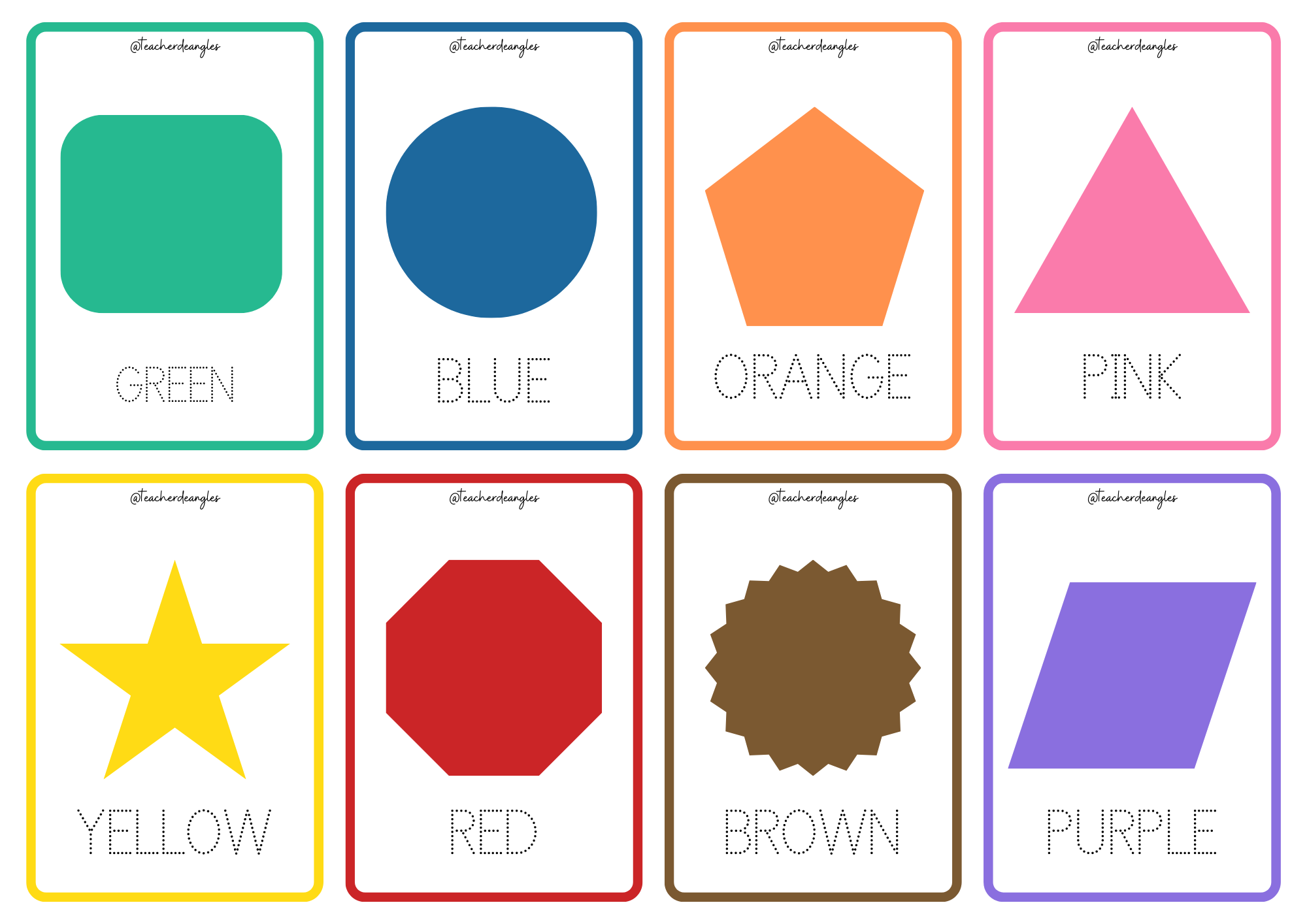 Profes Papel Tijera COLOURS LEARNING STATIONS PACK: FLASHCARD AND CARDS