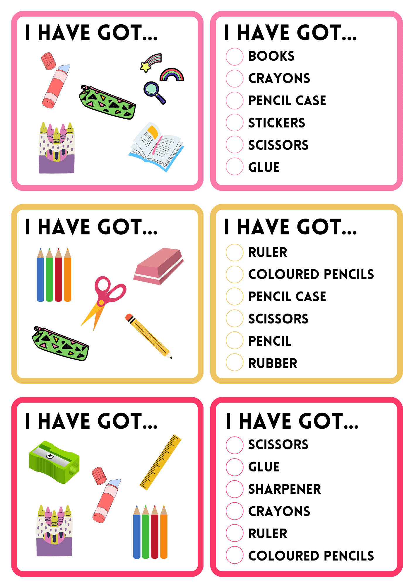 Profes Papel Tijera CLASSROOM OBJECTS: 4 SKILLS PACK