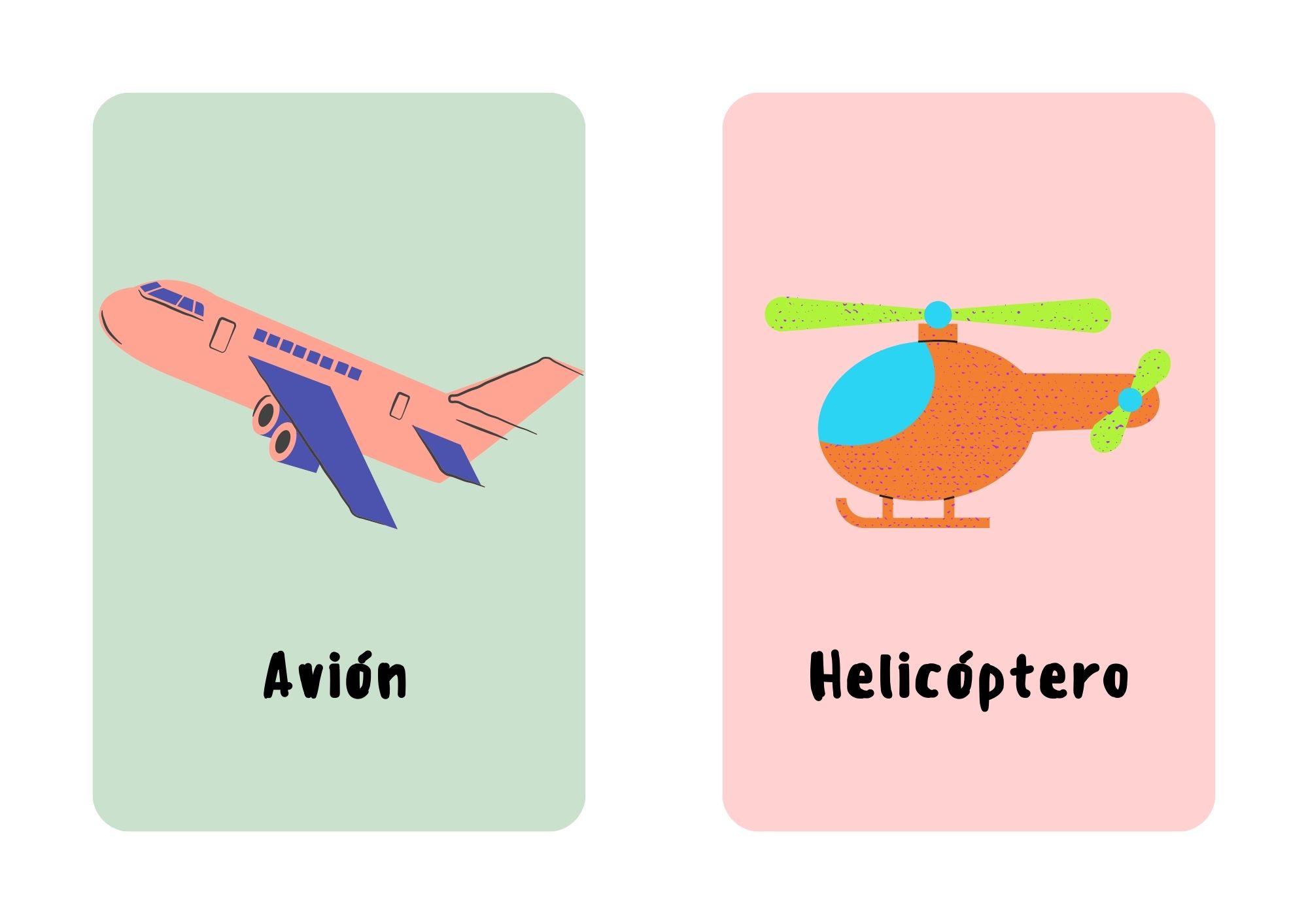 Profes Papel Tijera Transportes o vehículos - Tarjetas