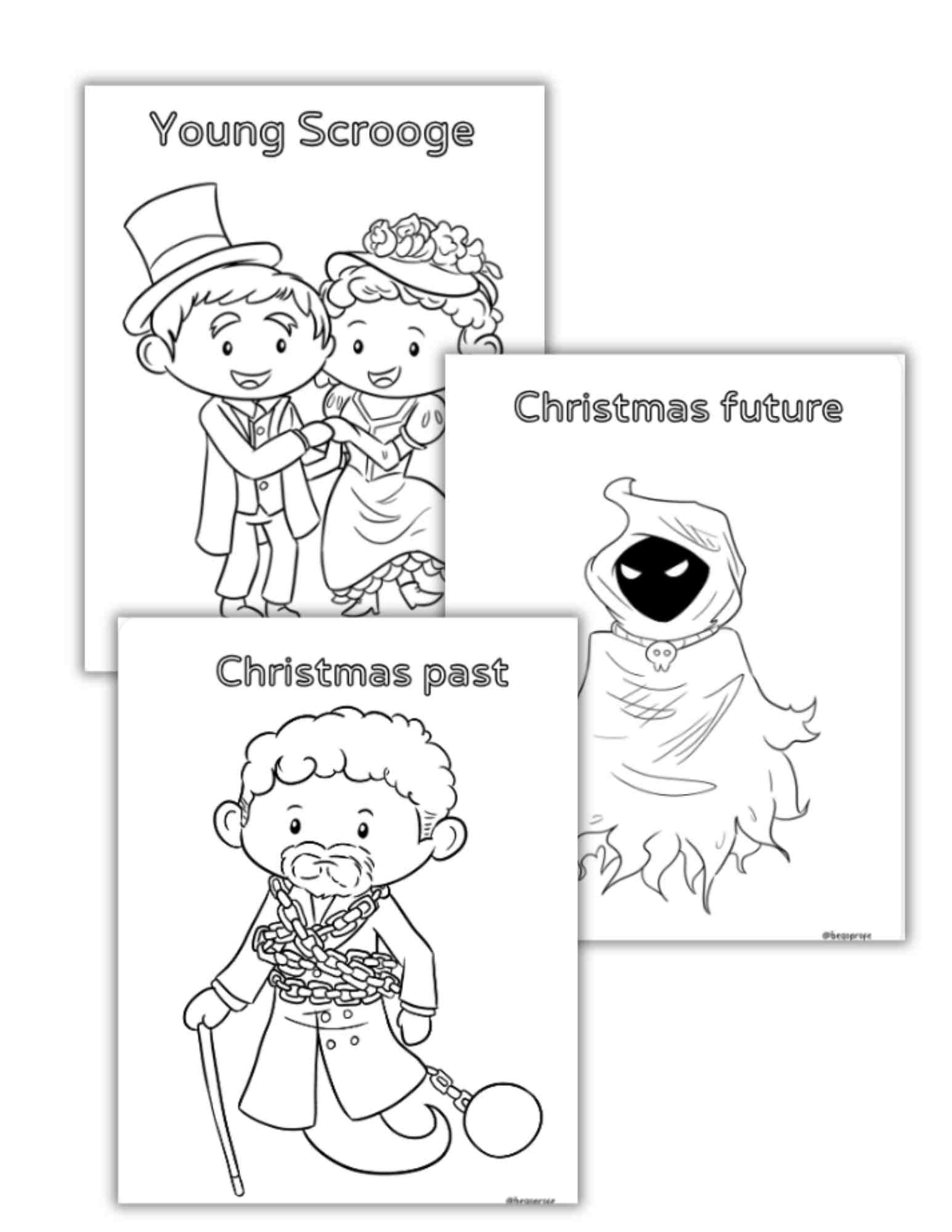 Profes Papel Tijera A Christmas Carol coloring pages | Hans Christian ...