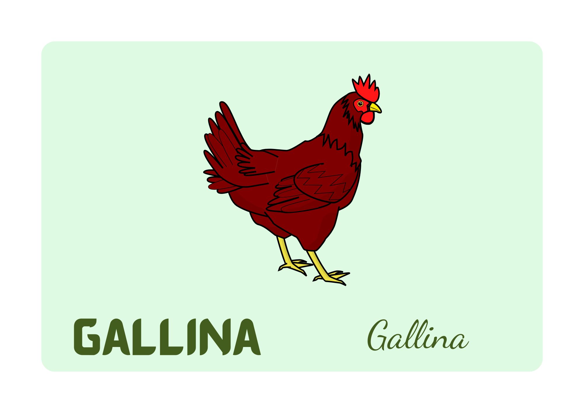 Profes Papel Tijera Animales de la granja - Tarjetas