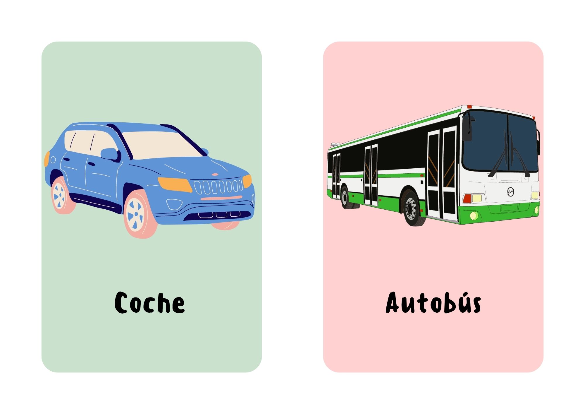 Profes Papel Tijera Transportes o vehículos - Tarjetas