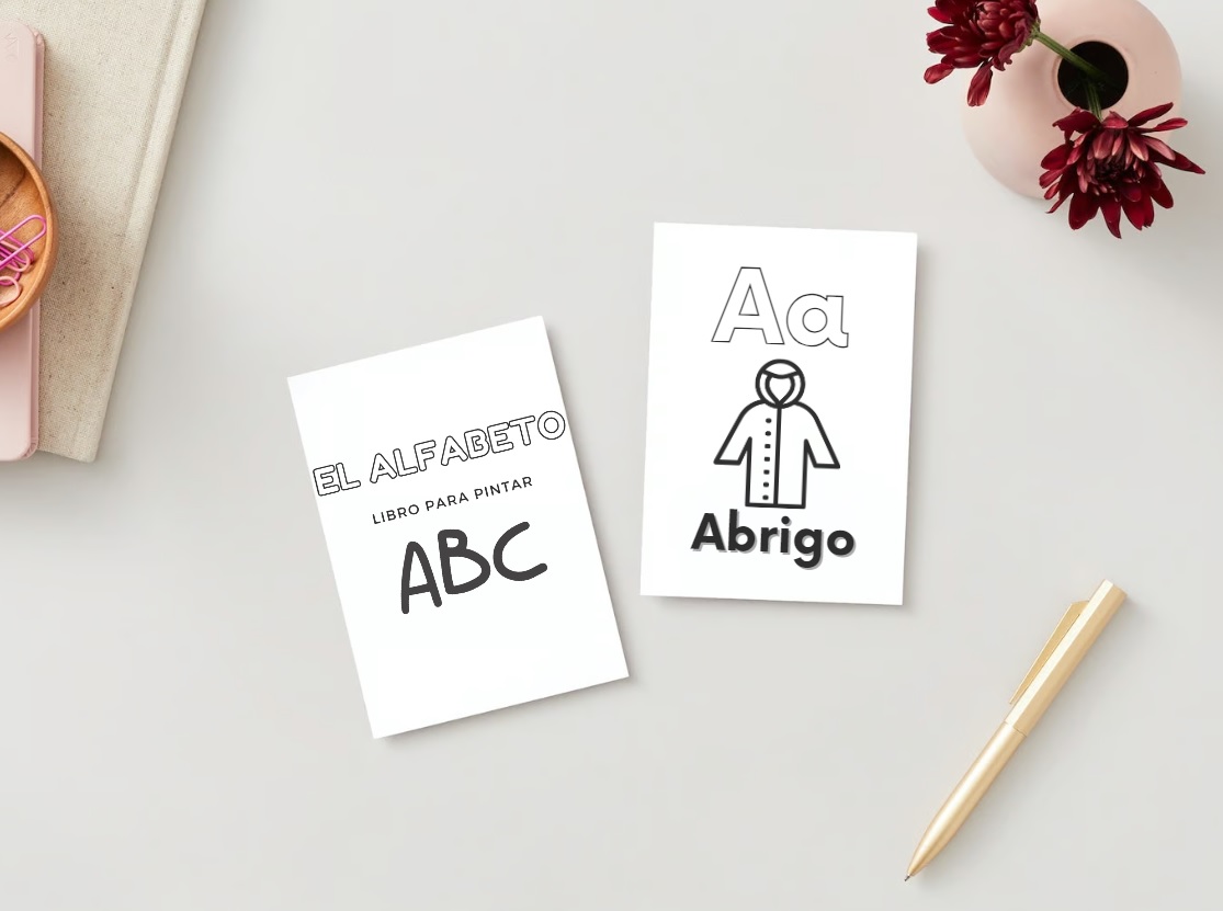 Profes Papel Tijera El alfabeto: libro para pintar