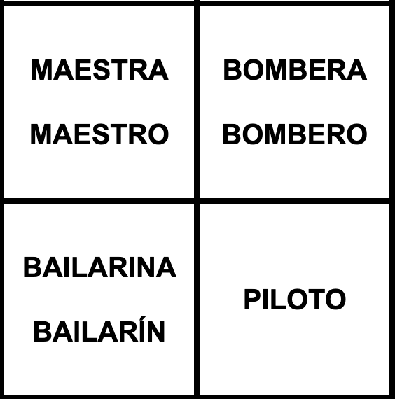 Profes Papel Tijera MEMORY OFICIOS. LENGUA CASTELLANA