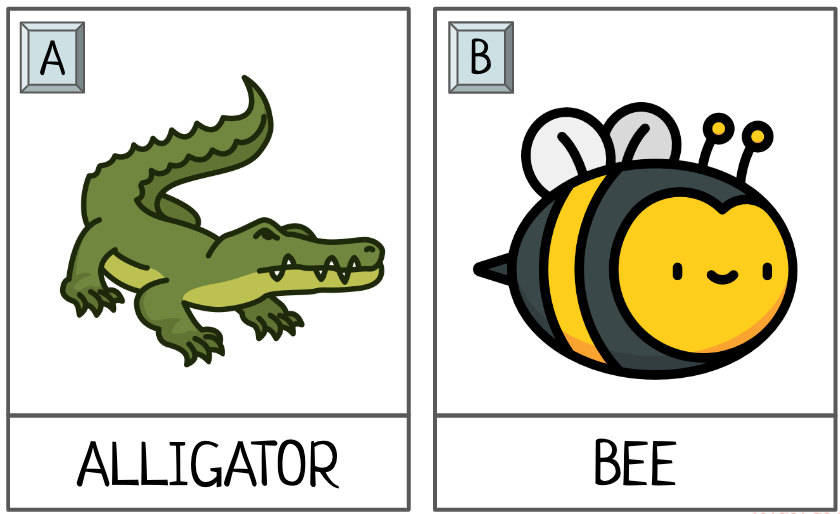 Profes Papel Tijera ABECEDARIO INGLÉS ANIMALES. ANIMAL ALPHABET.