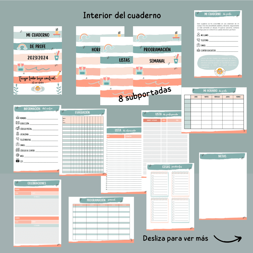 Profes Papel Tijera MI CUADERNO DE PROFE 2023/2024 (CASTELLANO)