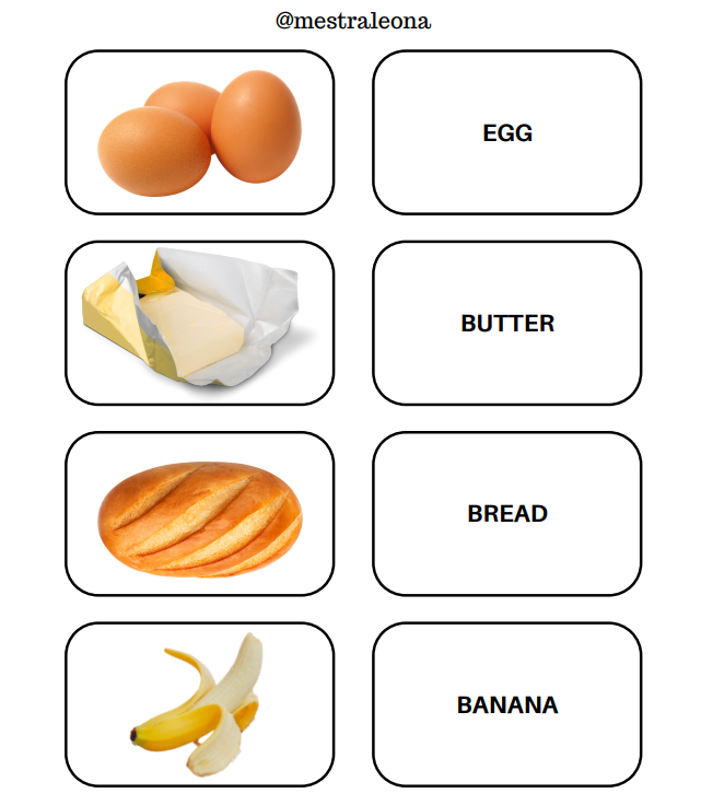 Profes Papel Tijera Food flashcards