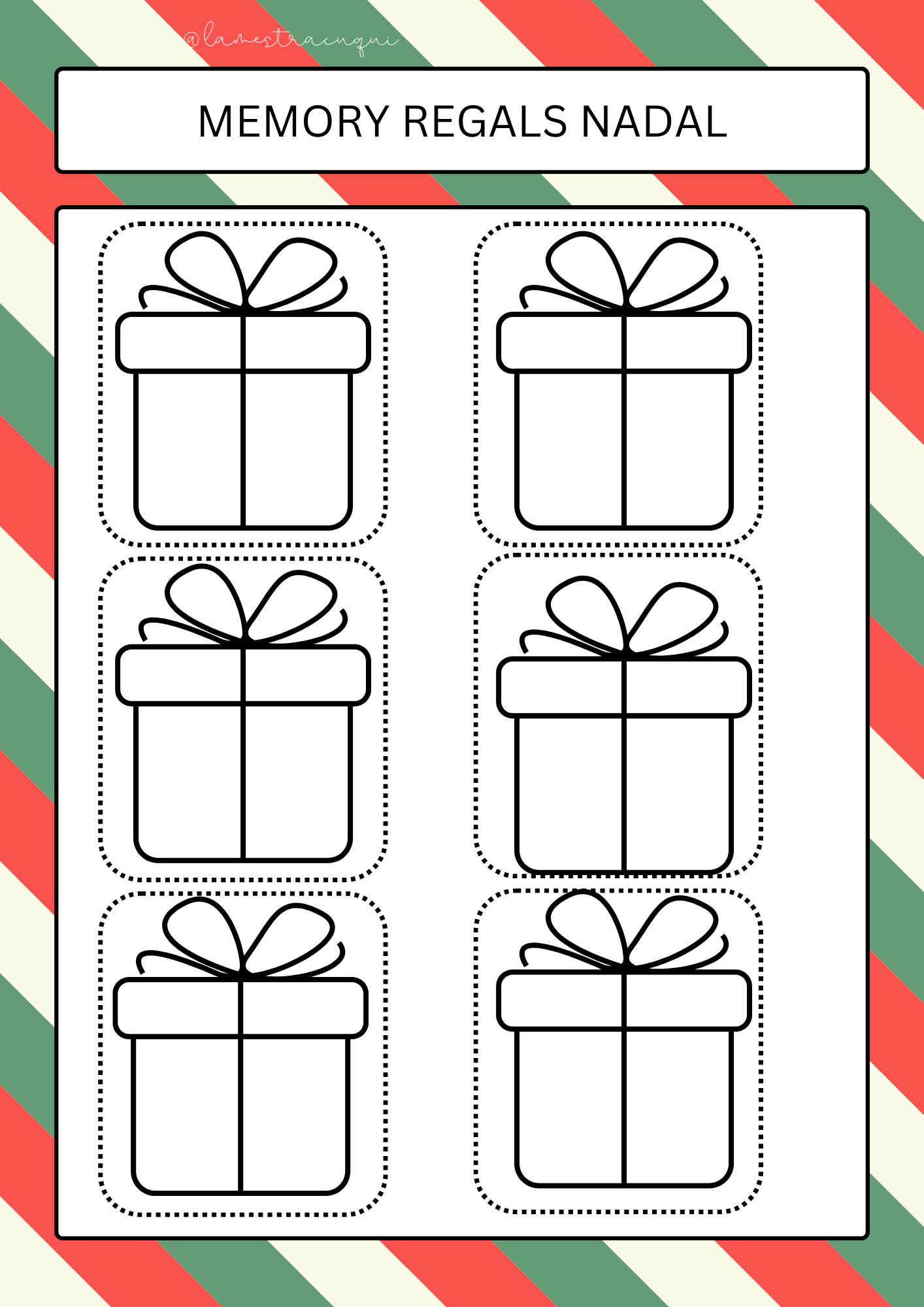 Profes Papel Tijera Memory mágico regalos de navidad