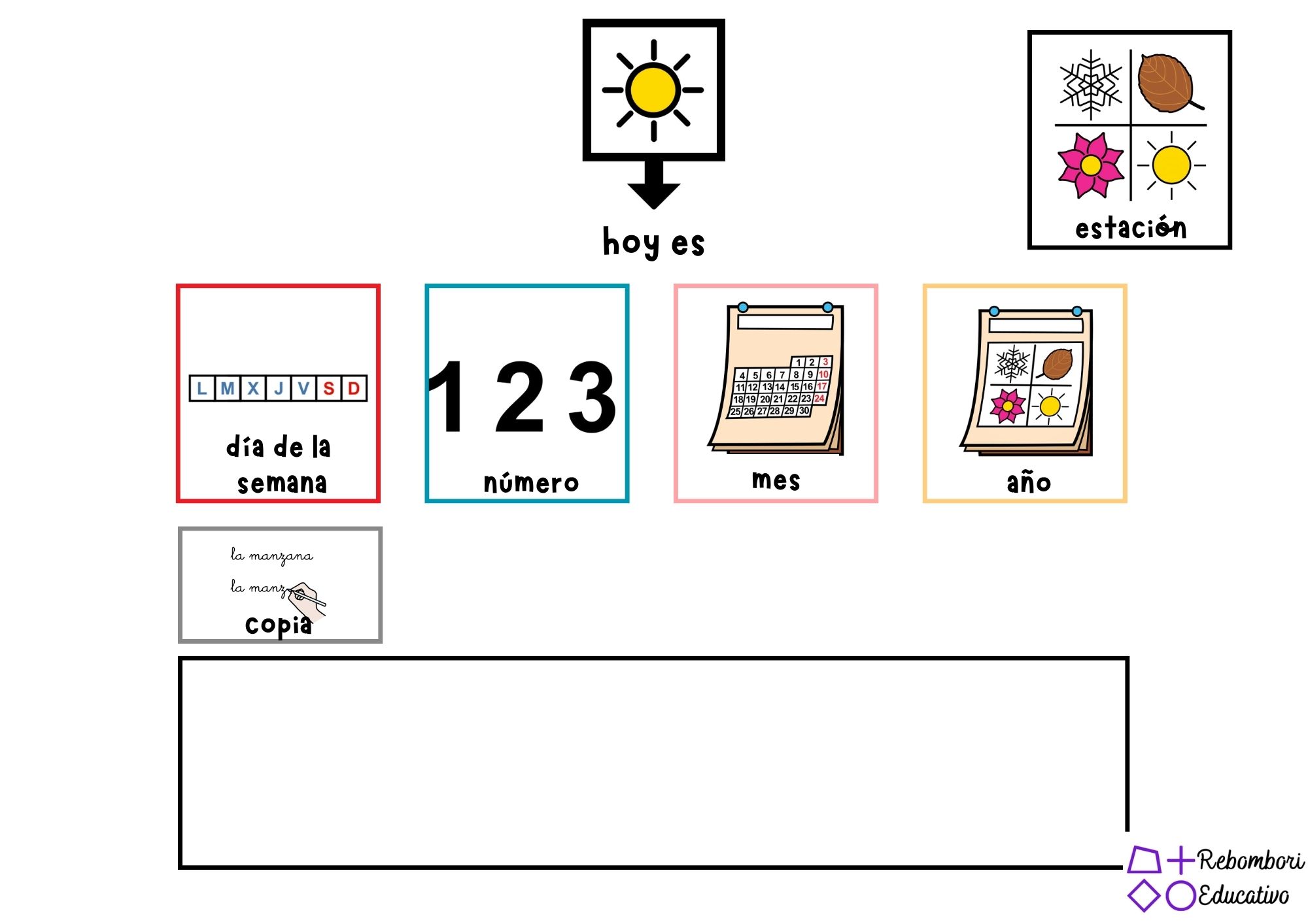 Profes Papel Tijera FECHA DIARIA PICTOGRAMAS