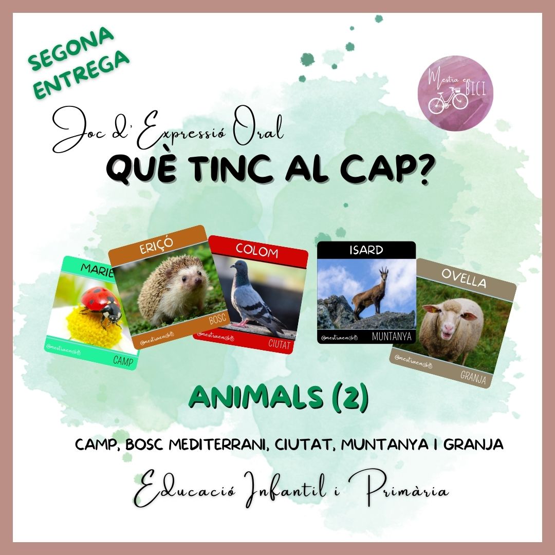 Profes Papel Tijera Què tinc al cap? - Animals (2ª entrega)