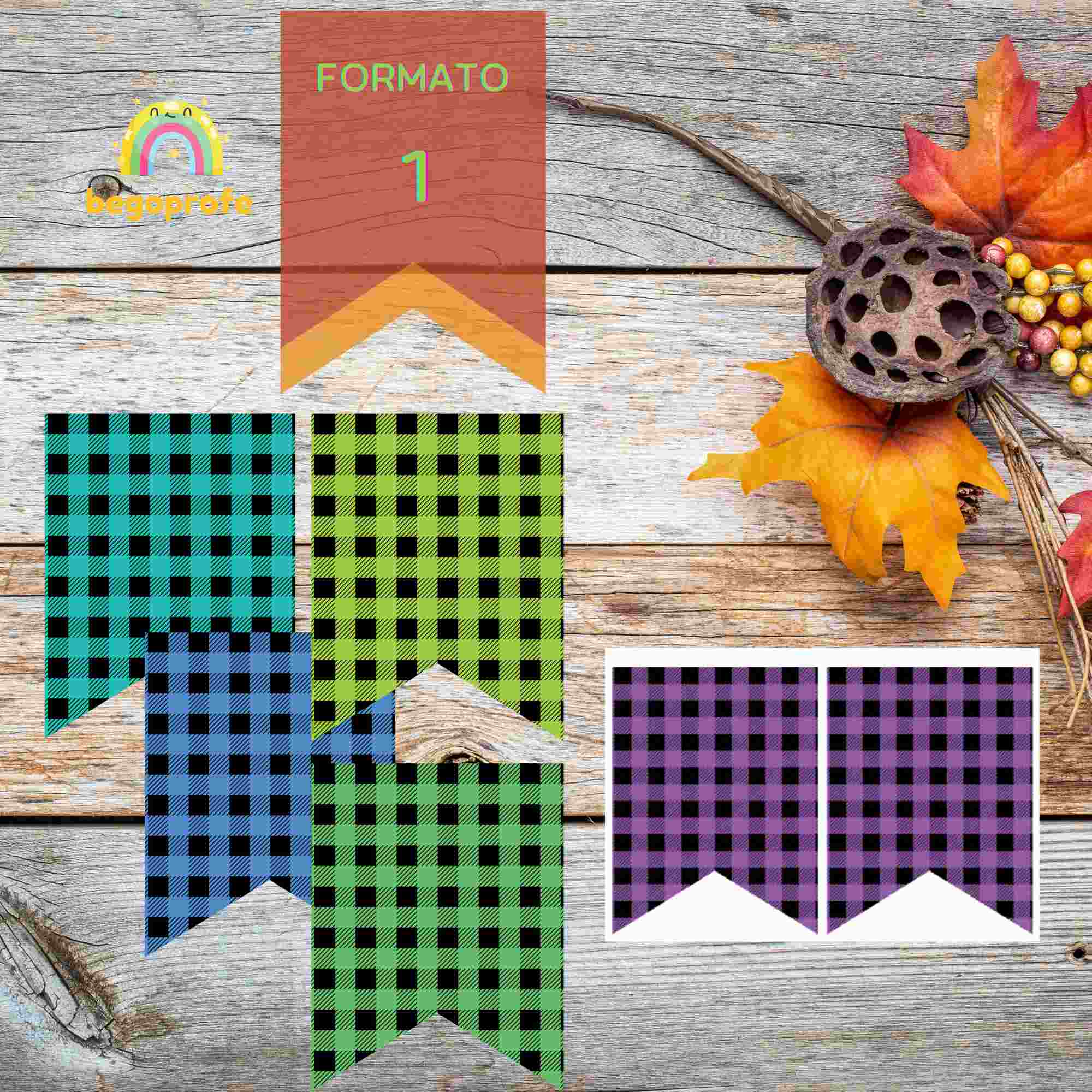 Profes Papel Tijera Banderines de cuadros, decoración de aula ...