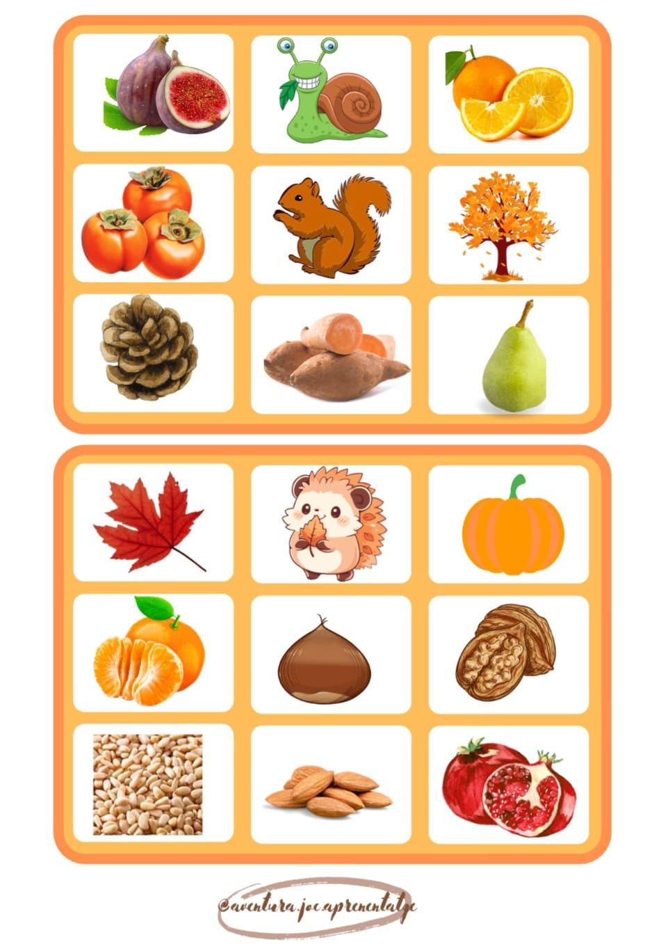 Profes Papel Tijera BINGO OTOÑO