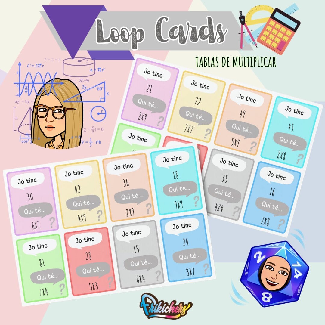 Profes Papel Tijera JUEGO TABLAS DE MULTIPLICAR