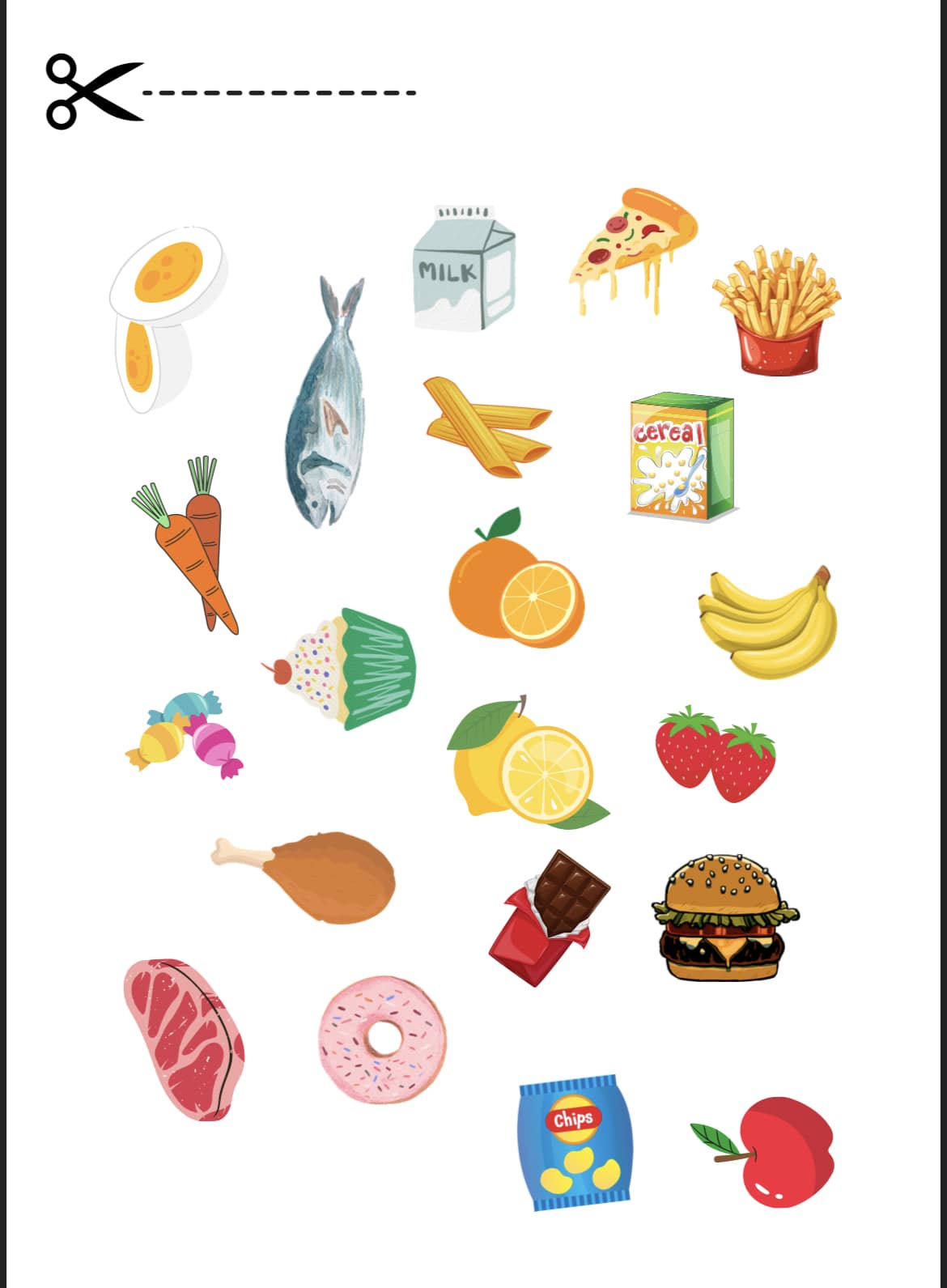 Profes Papel Tijera Food activities