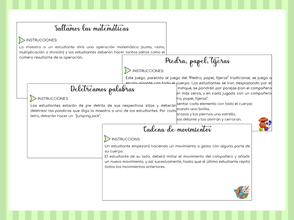 Profes Papel Tijera Brain breaks (descansos activos)