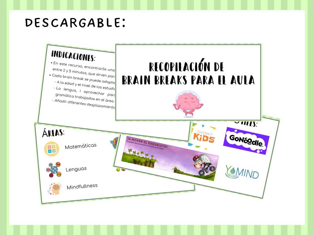 Profes Papel Tijera Brain breaks (descansos activos)