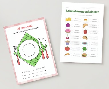 Profes Papel Tijera Fitxes: El menjar - Saludable o no saludable