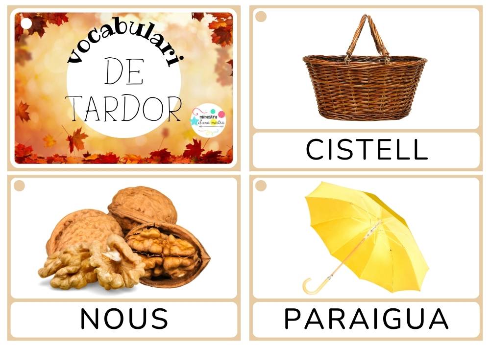 Profes Papel Tijera Bits TARDOR (targetes)