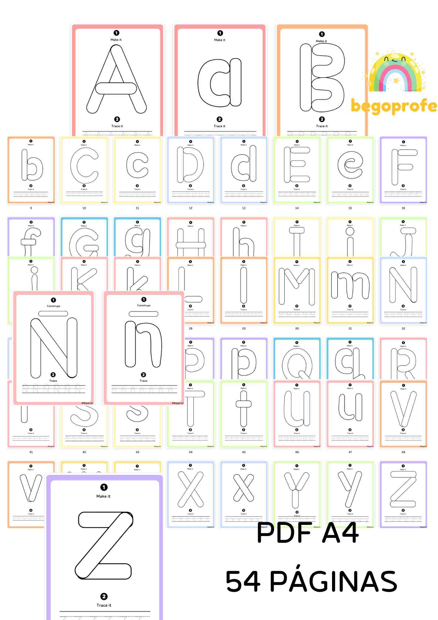 Profes Papel Tijera Plantillas letras de plastilina | Letras mayúsculas ...