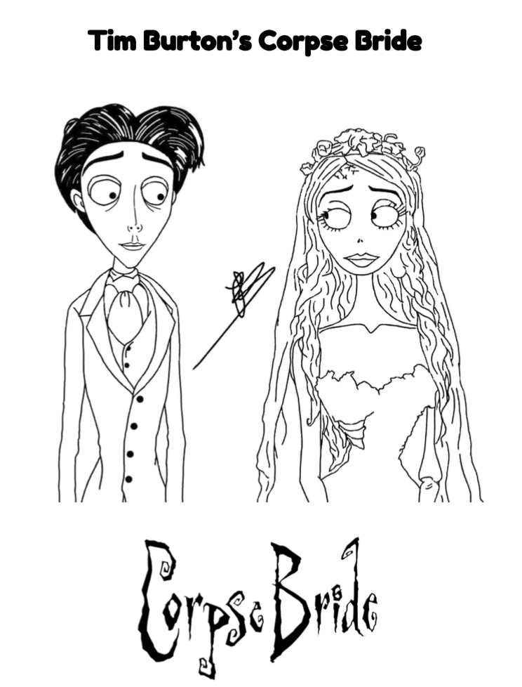 Profes Papel Tijera Corpse Bride Halloween