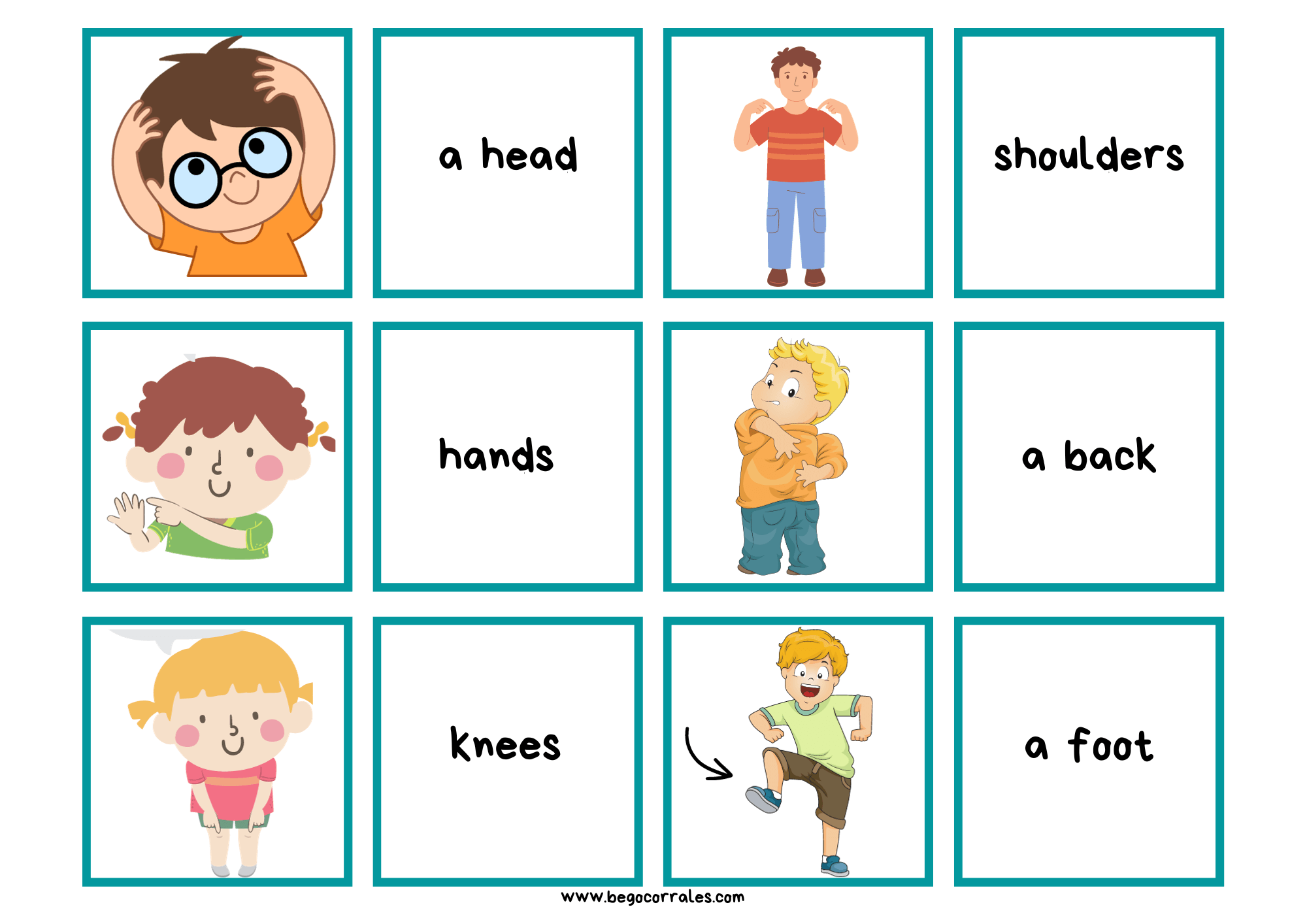 Profes Papel Tijera From head to toe memory cards